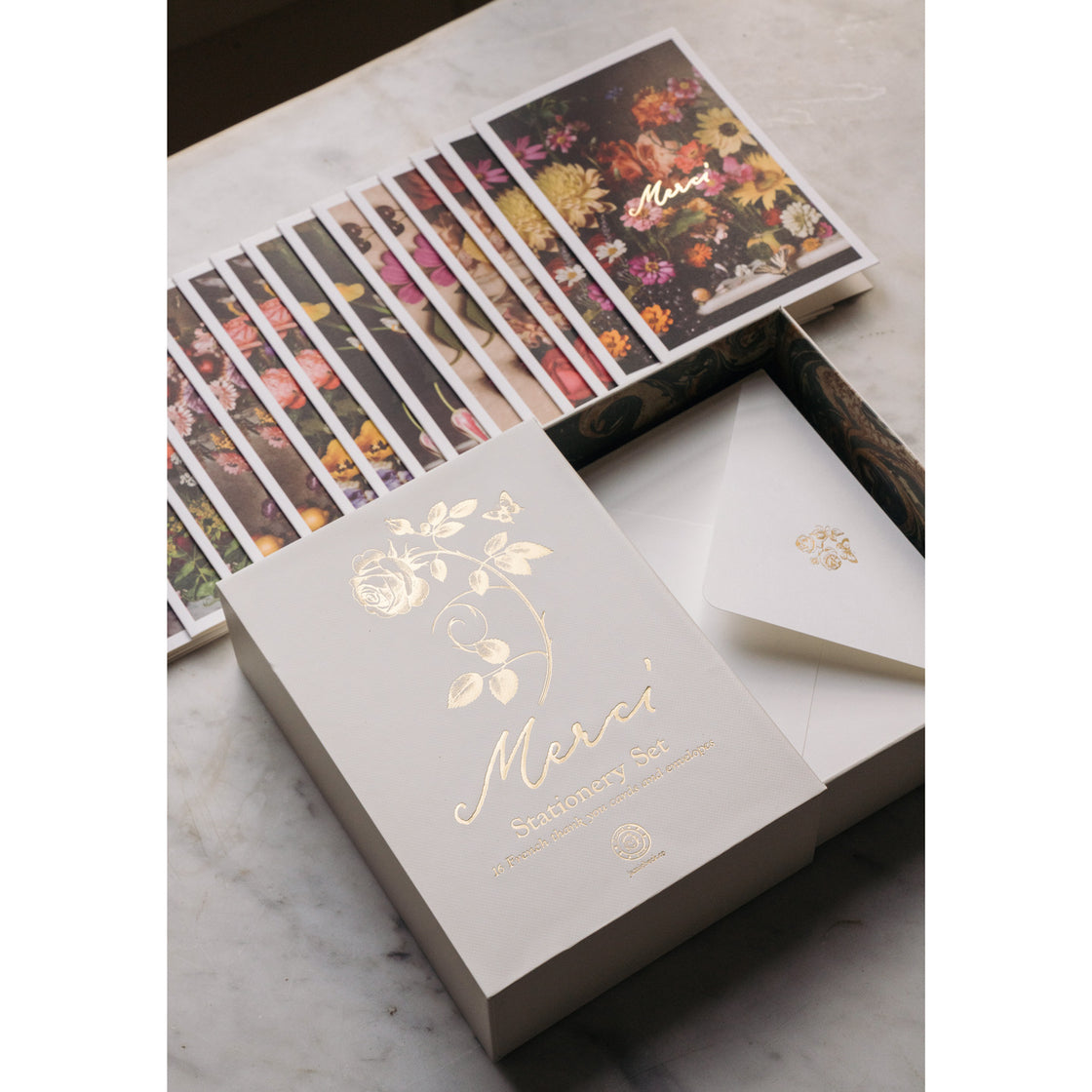 Merci Stationery • Set of 16 Cards and Envelopes – Jamie Beck