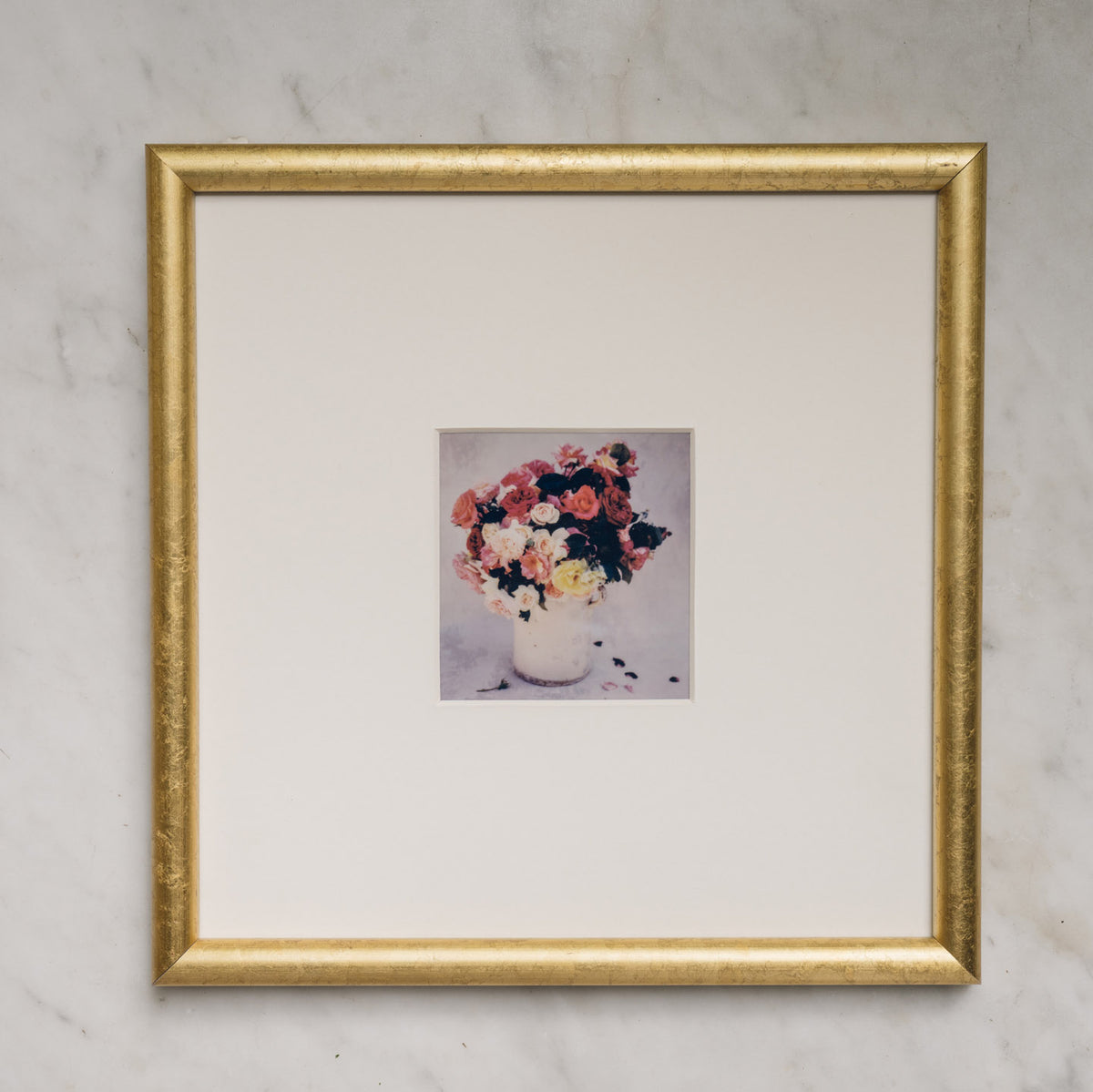 Jamie Beck Framed Polaroid Studio Artifact Rose Month Flowers